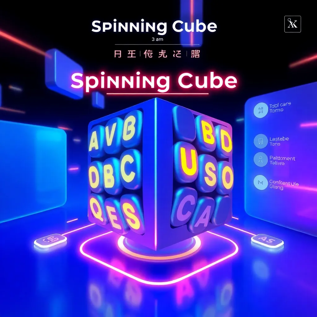 The Spinning Cube Text Game — Infinity Arcade