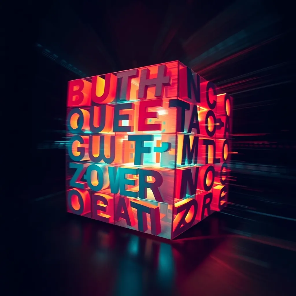 Spinfinity Cube Text Game — Infinity Arcade