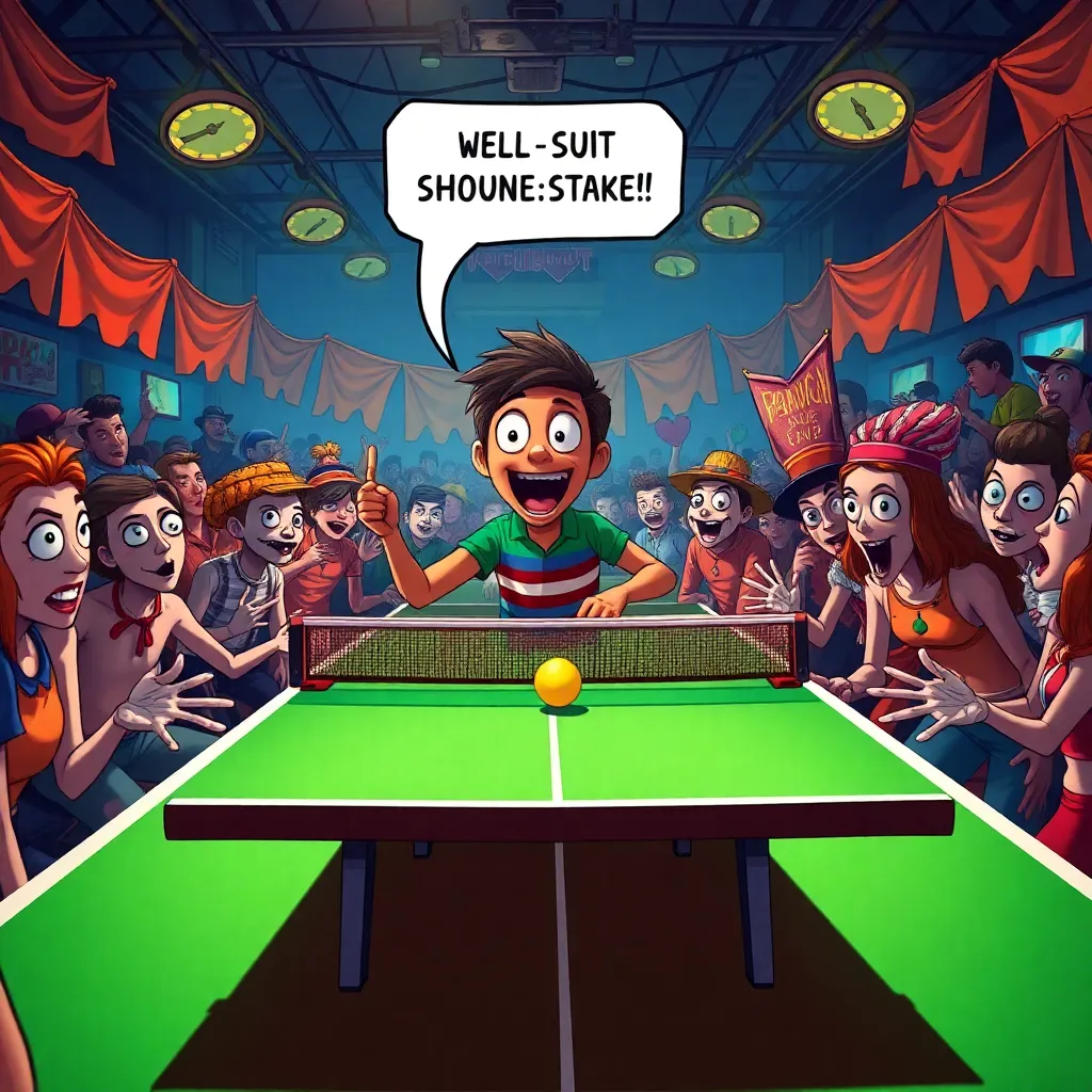 Paddle Panic: The Great Ping Pong Caper Text Game — Infinity Arcade