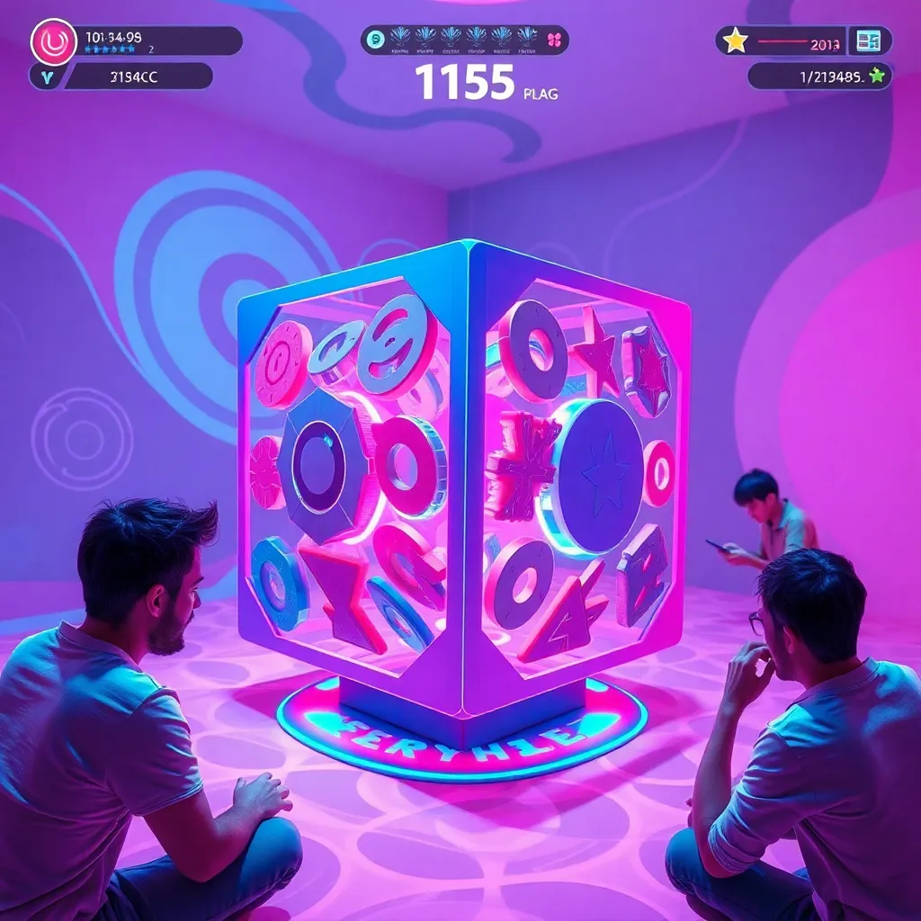 Spinning Glyphs Text Game — Infinity Arcade