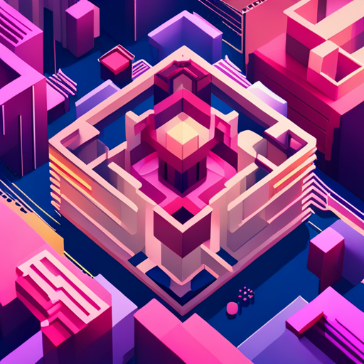 Spinning Geometry Cube Text Game — Infinity Arcade